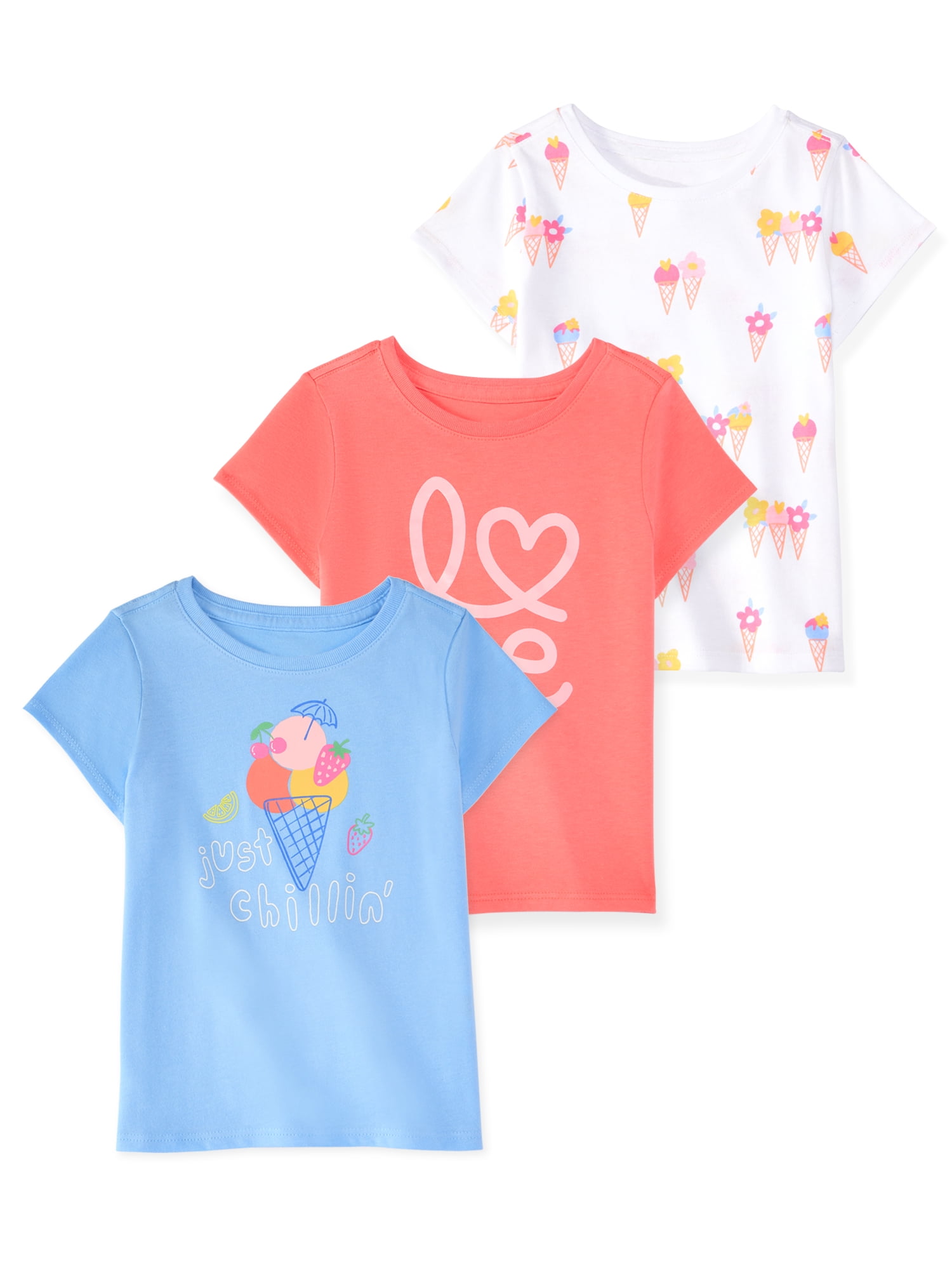 Garanimals Newborn, Baby & Toddler Girl Cotton Short-Sleeve Graphic T ...