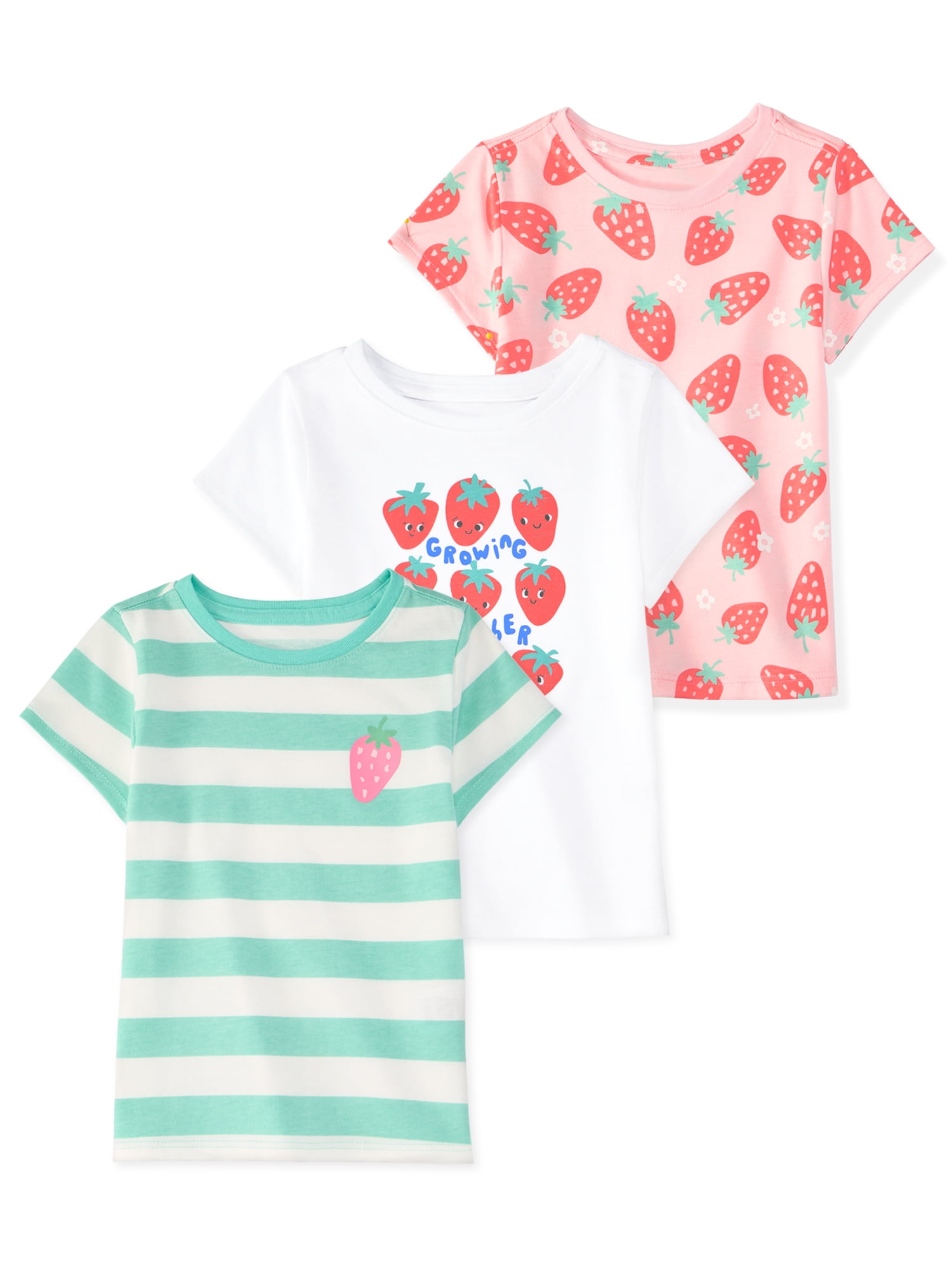 Garanimals Newborn, Baby & Toddler Girl Cotton Short-Sleeve Graphic T ...