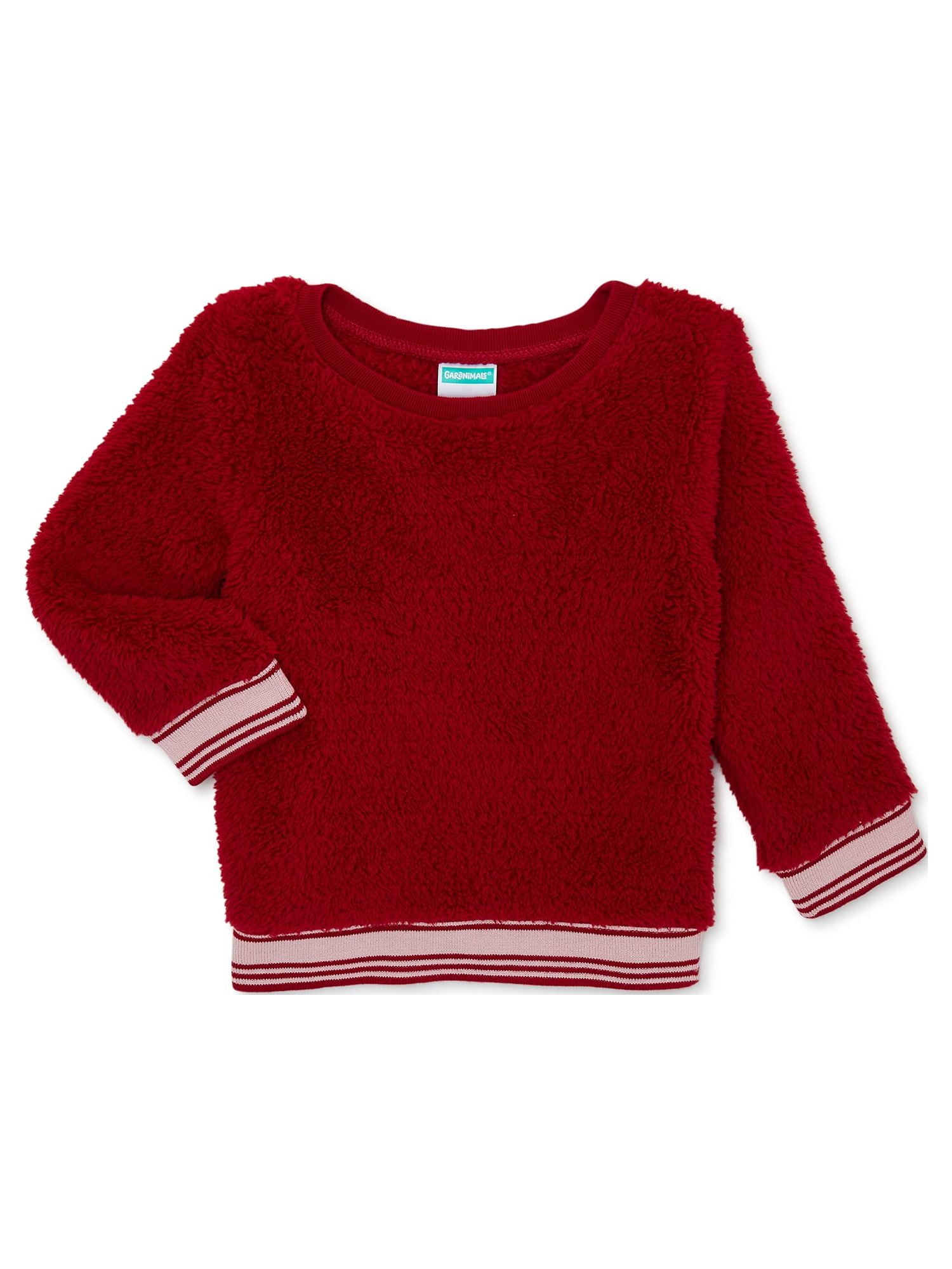 Garanimals Baby and Toddler Girls Faux Fur Top with Long Sleeves, Sizes ...