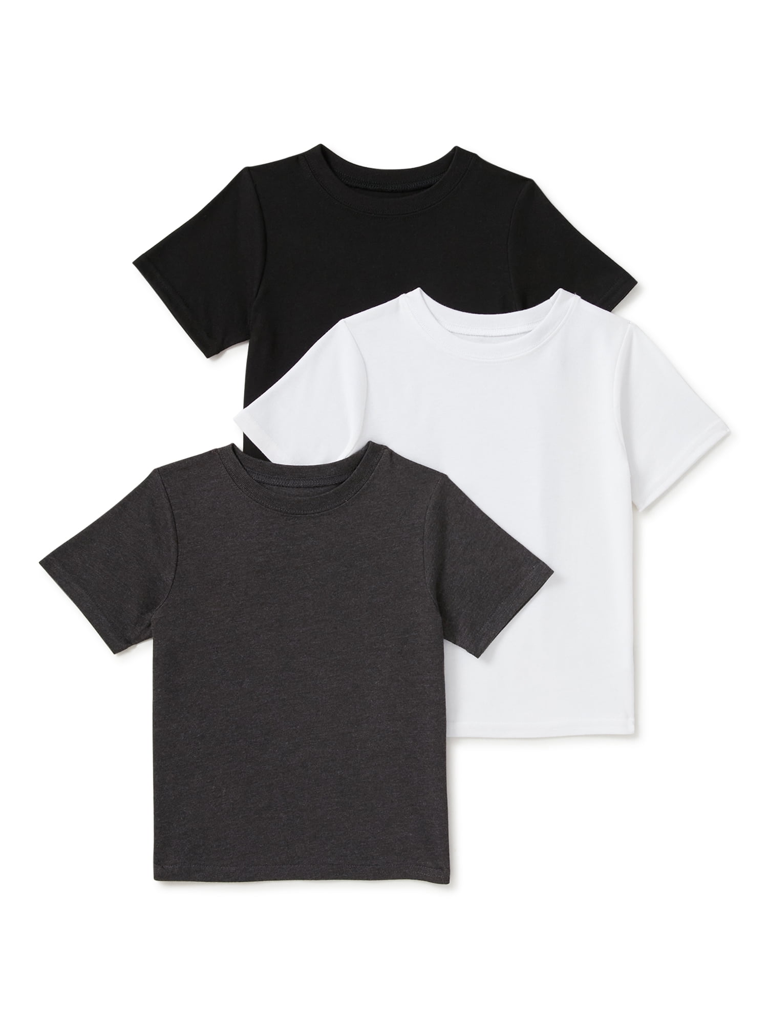 Garanimals Boy's Basic Crew Neck Short Sleeve T-Shirt, 3 Pack - Walmart.com