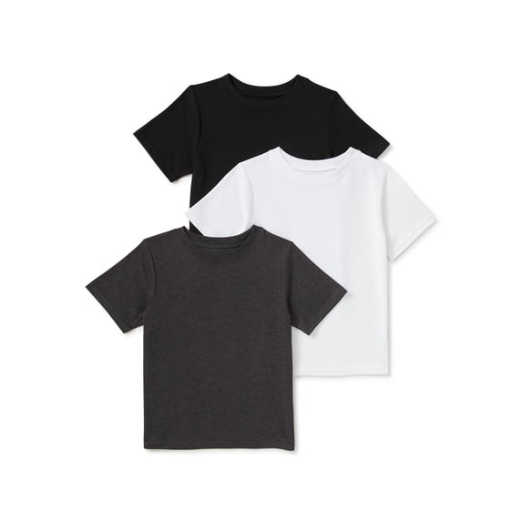 Garanimals Boy's Basic Crew Neck Short Sleeve T-Shirt, 3 Pack - Walmart.com