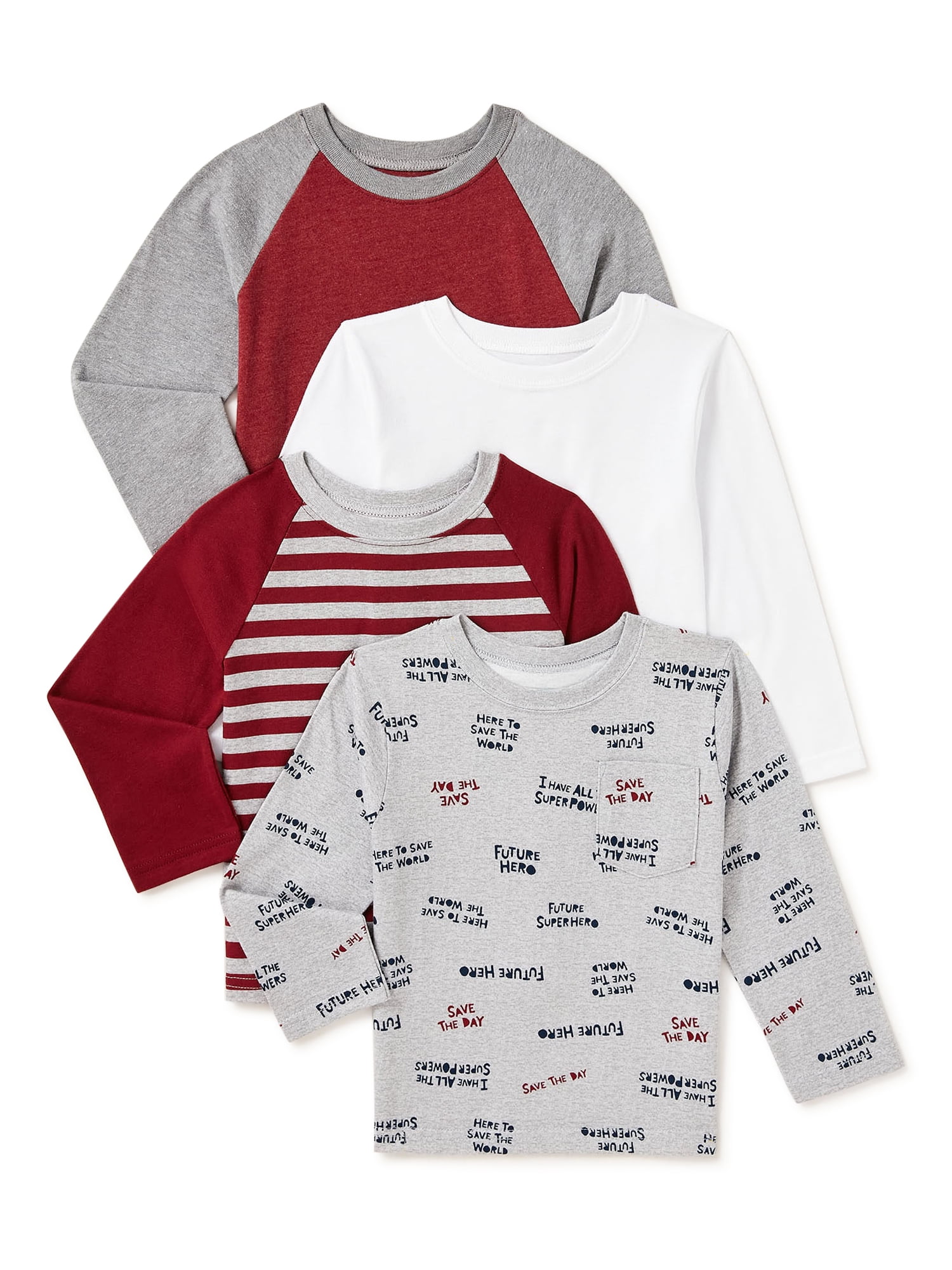 Garanimals Long Sleeve Raglan Regular T-Shirt (Infant or Toddler) 4 ...