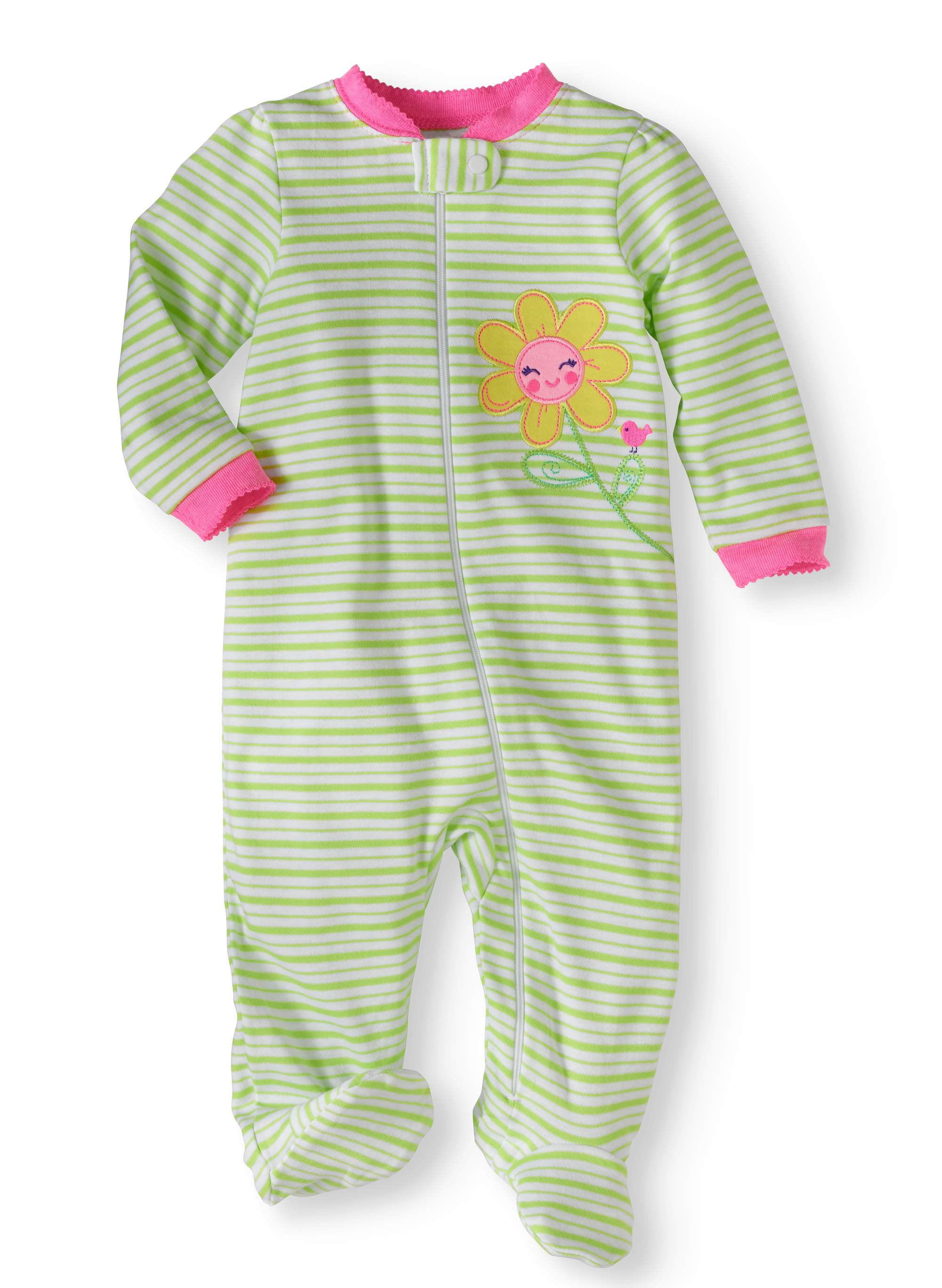 Garanimals Newborn baby girls' cotton sleep 'n play - Walmart.com