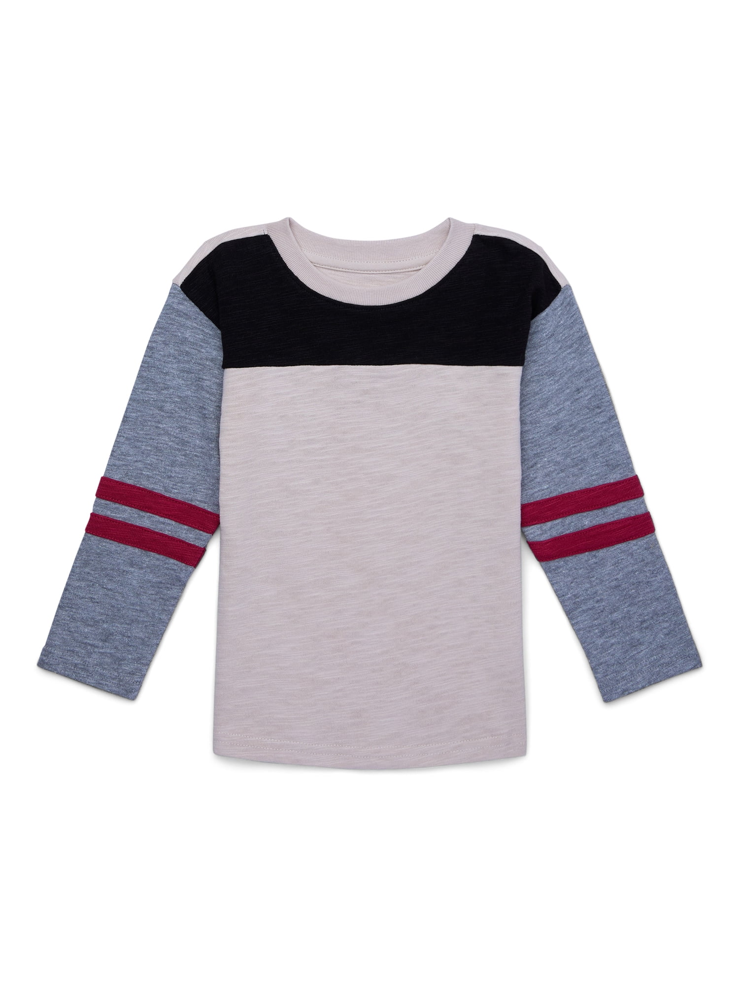 Garanimals Toddler Boy Colorblocked Tee with Long Sleeves, Sizes 18M-5T ...