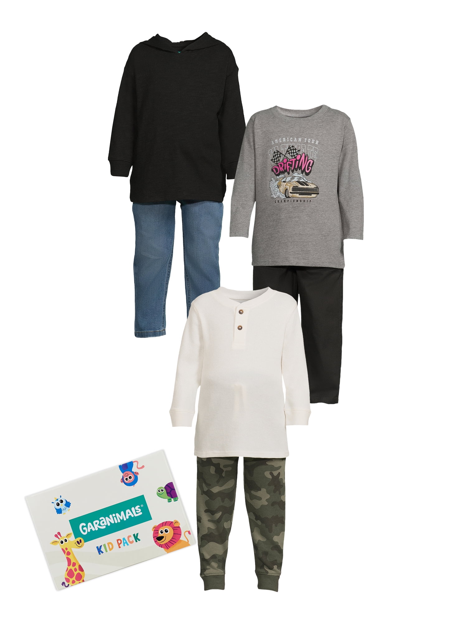 Garanimals Toddler Boy Mix and Match Outfit Set, 6-Piece, Sizes 12M-5T ...