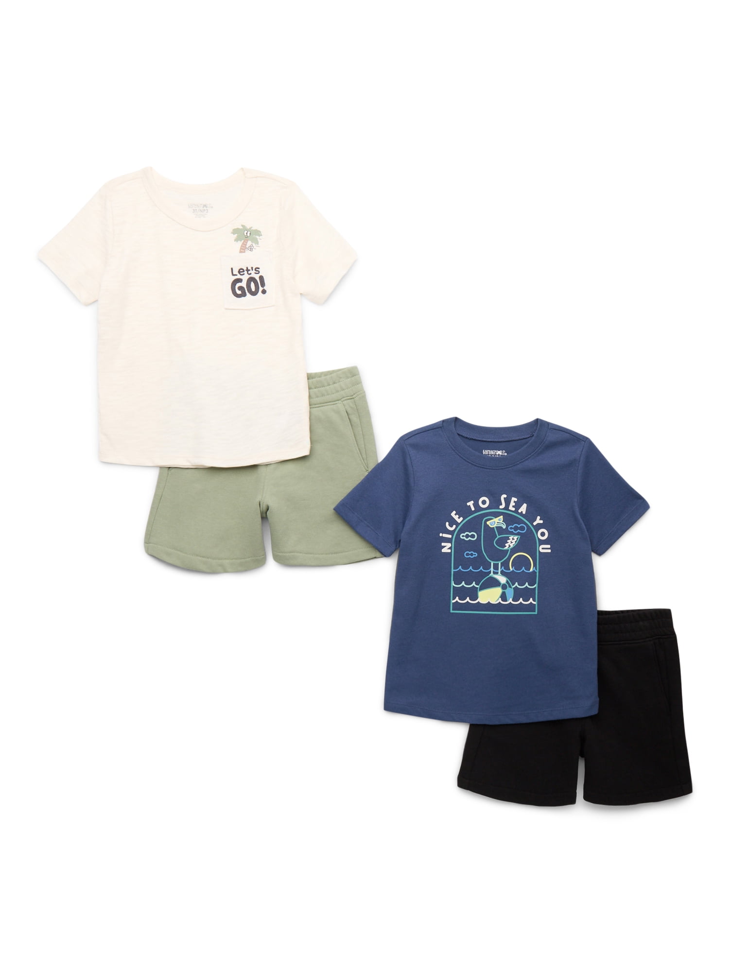 Garanimals Toddler Boy Mix and Match Outfits Kid-Pack, 8-Piece, Sizes ...