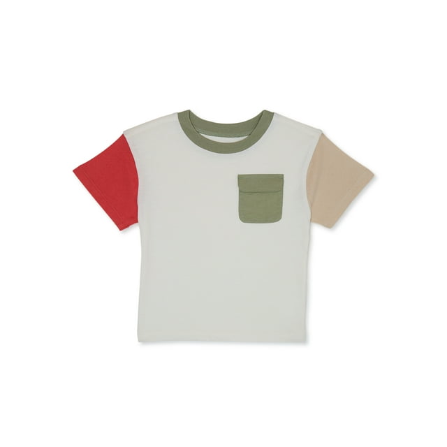 Garanimals Toddler Boy Colorblock Pocket Tee - Jersey Fabric - Walmart.com