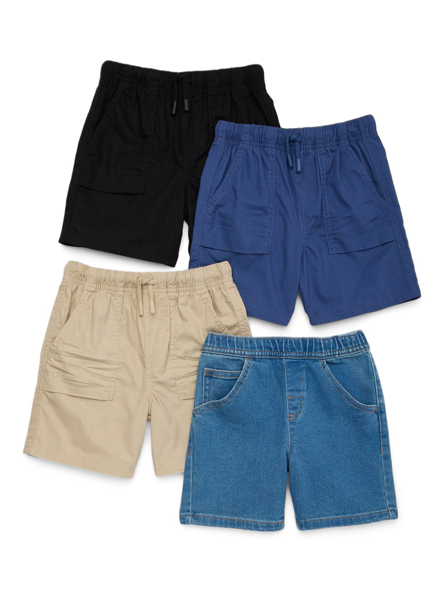 Garanimals Toddler Boy Woven Shorts Multipack, 4-Pack, Sizes 18M-5T ...