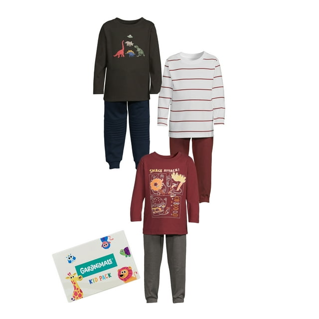 Garanimals Toddler Boys Mix and Match Outfits Kid-Pack, 6-Piece, Sizes ...