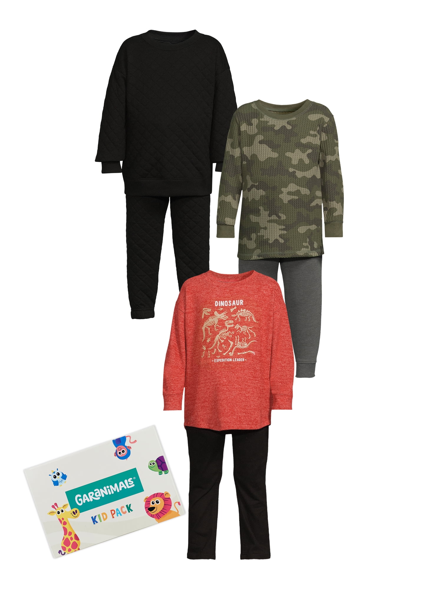 Garanimals Toddler Boys Mix and Match Outfits Kid-Pack, 6-Piece, Sizes ...