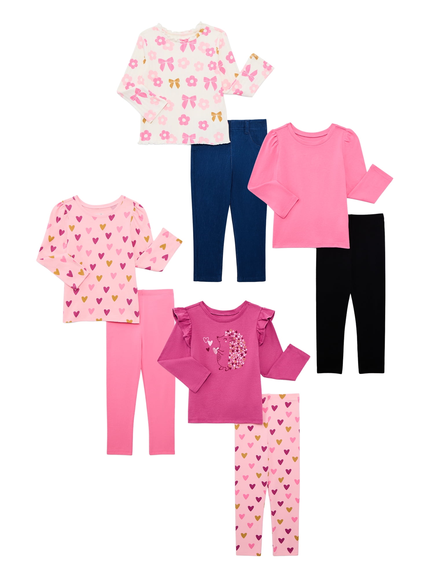 Garanimals Toddler Girls Mix and Match Outfit Set, 8-Piece, Sizes 18M ...