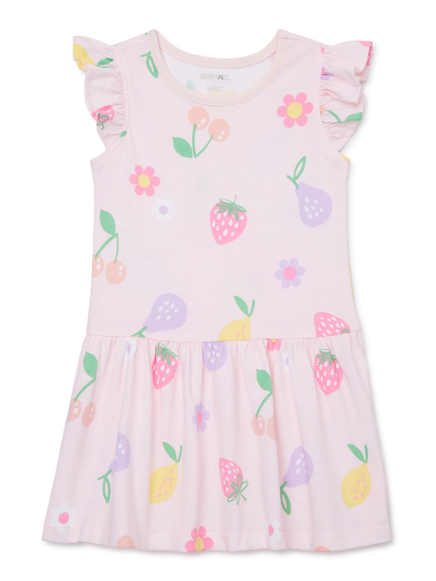 Garanimals Toddler Girl Flutter Sleeve Print Dress - Walmart.com