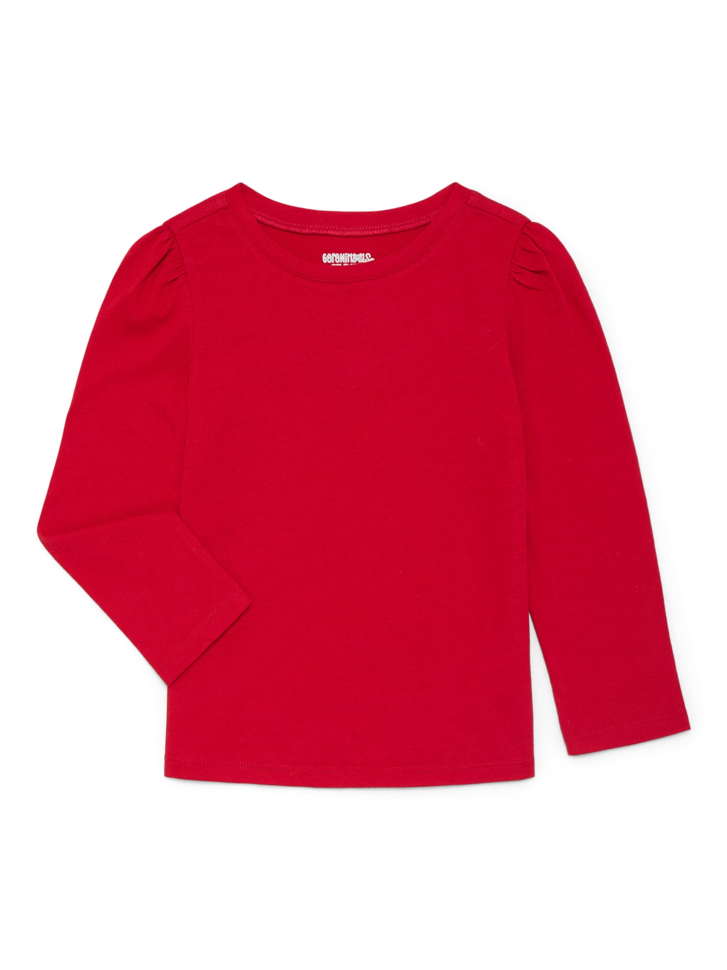 Garanimals Toddler Girls Holiday Solid Tee with Long Puff Sleeves ...