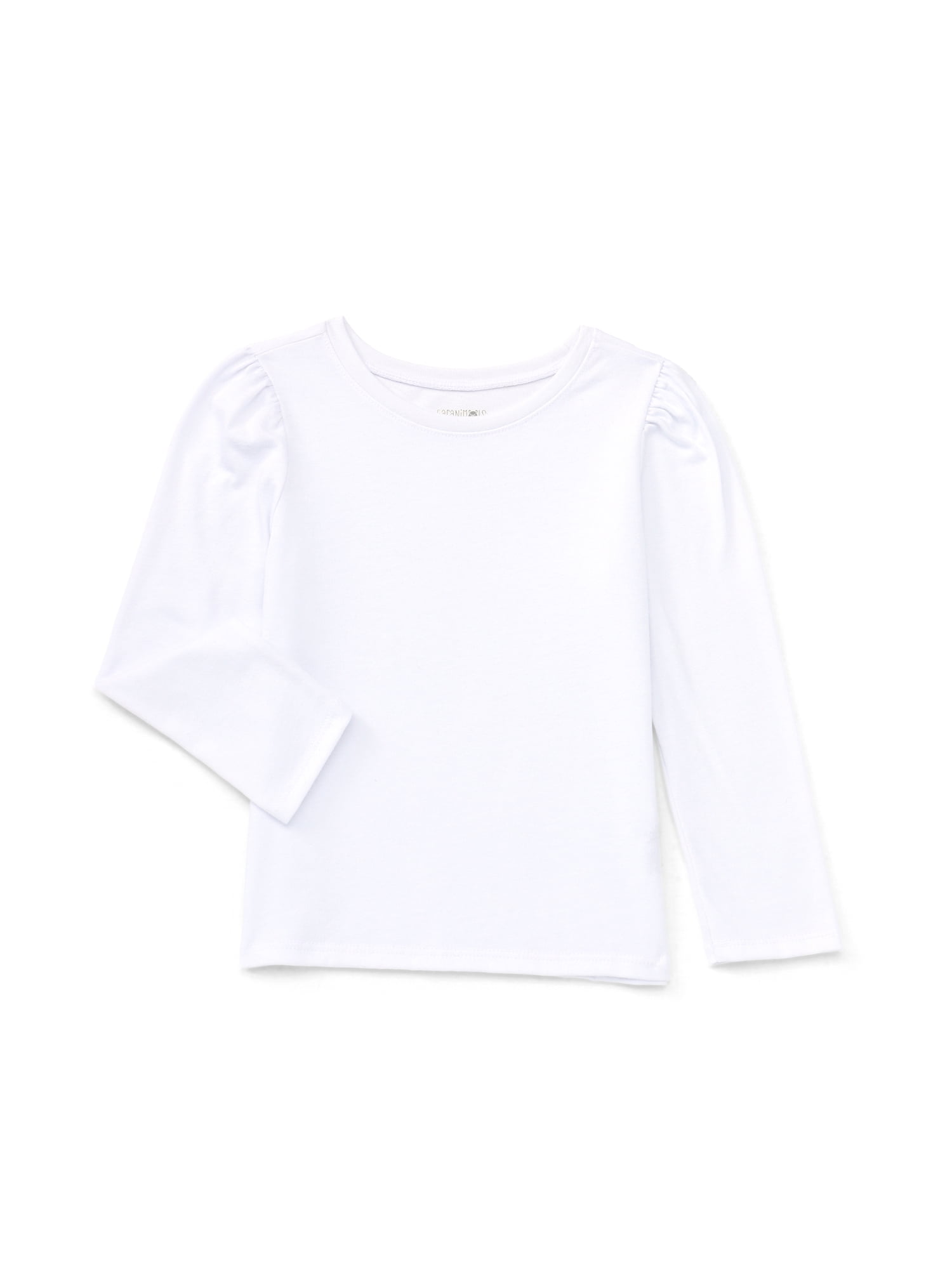 Garanimals Toddler Girl Long Puff Sleeve Solid T-Shirt, Sizes 18M-5T ...