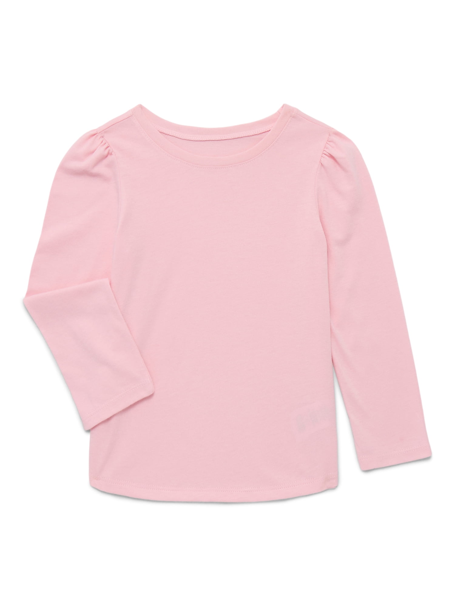 Garanimals Toddler Girl Long Puff Sleeve Solid T-Shirt, Sizes 18M-5T ...