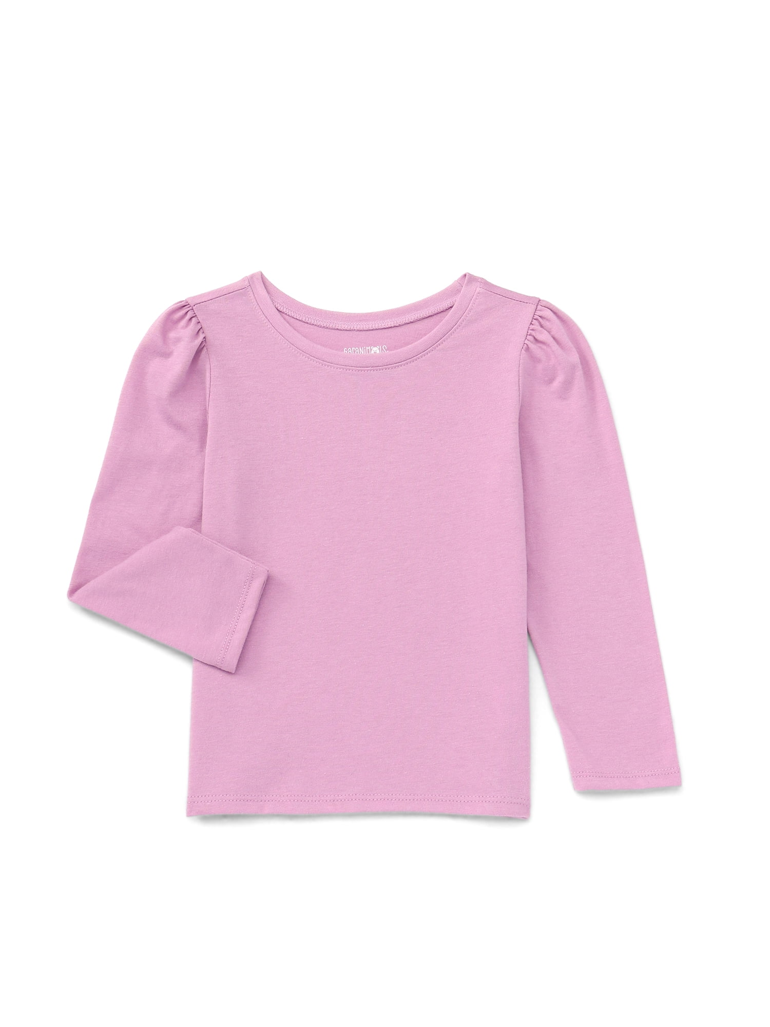 Garanimals Toddler Girl Long Puff Sleeve Solid T-Shirt, Sizes 18M-5T ...