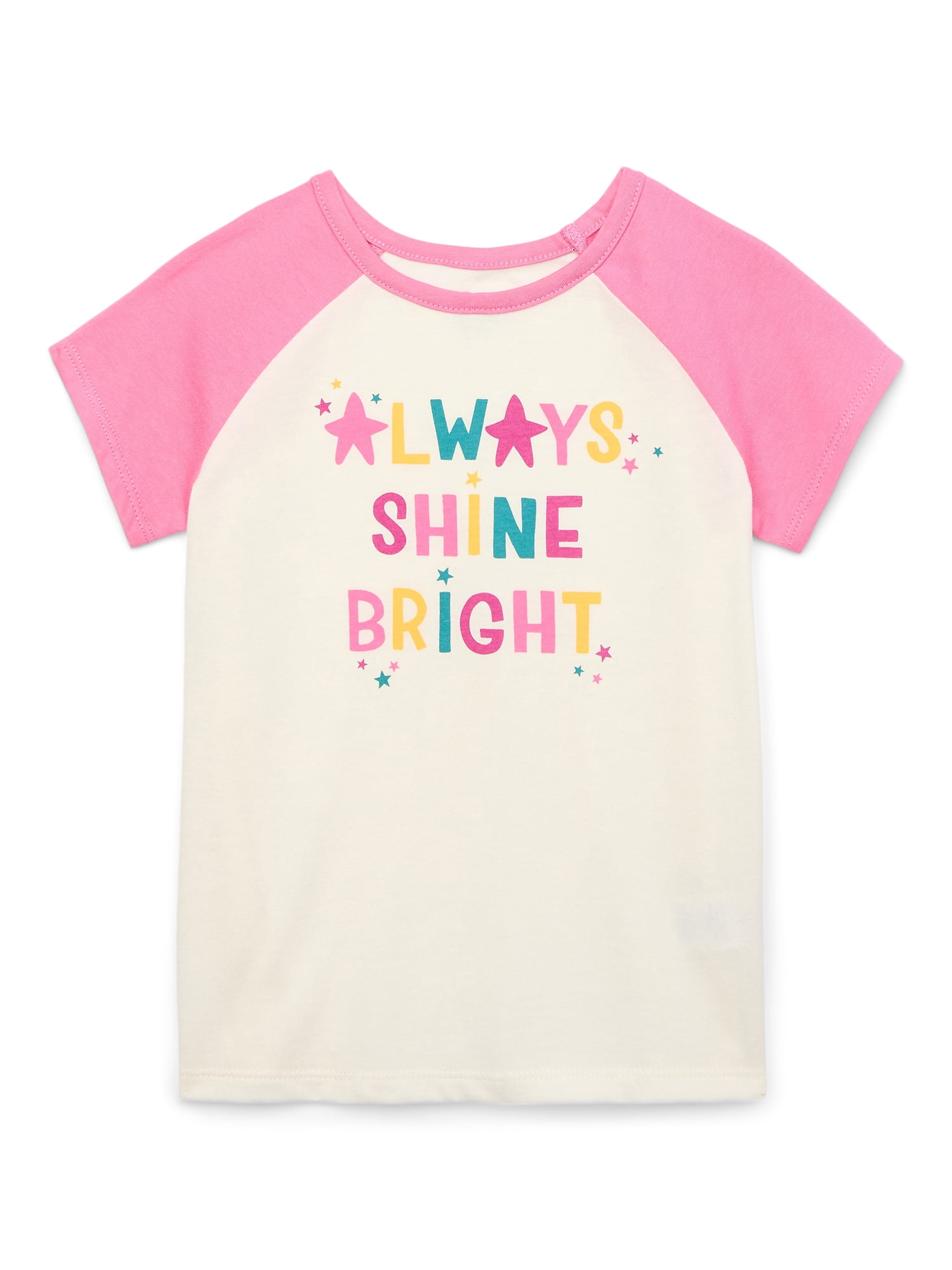 Garanimals Toddler Girl Raglan Graphic Print T-Shirt, Sizes 18M-5T ...