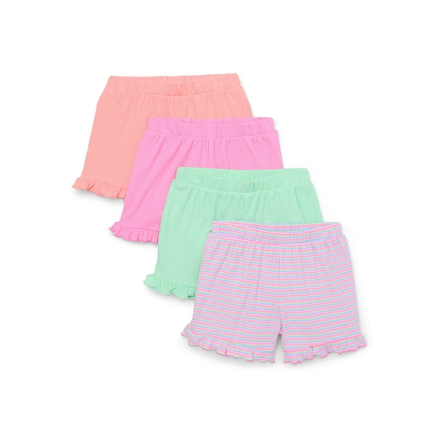 Garanimals Toddler Girl Rib Shorts, 4-Pack, Sizes 18M-5T - Walmart.com