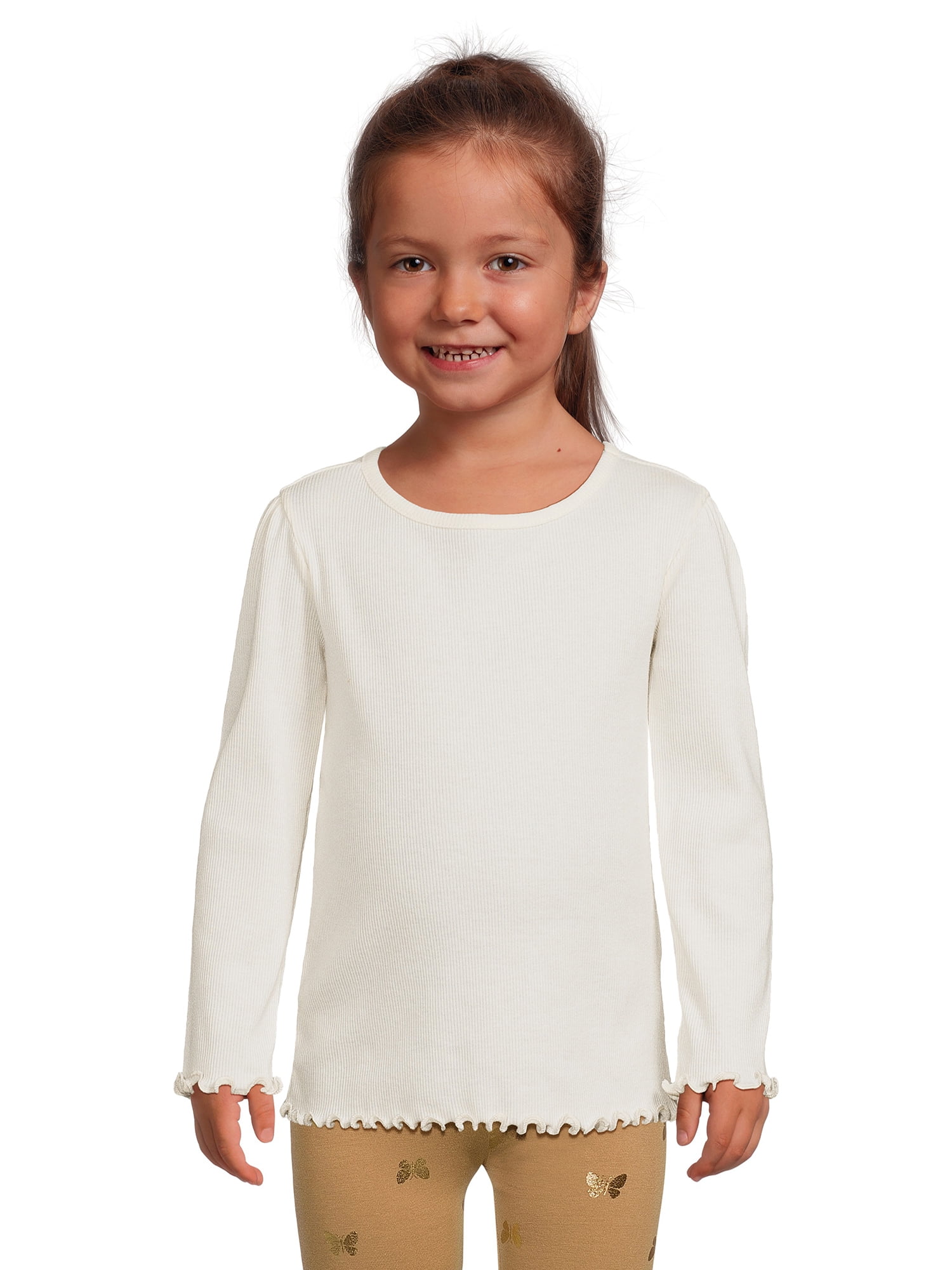 Garanimals Toddler Girl Ribbed Long Sleeve Top, Sizes 12M-5T - Walmart.com