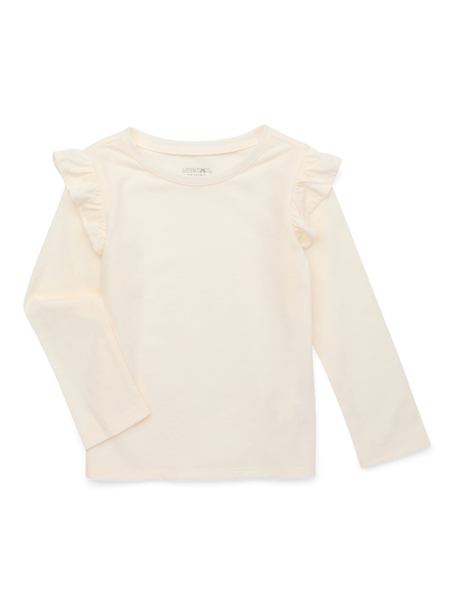 Garanimals Toddler Girl Ruffle Shoulder Top - Long Sleeve - Walmart.com
