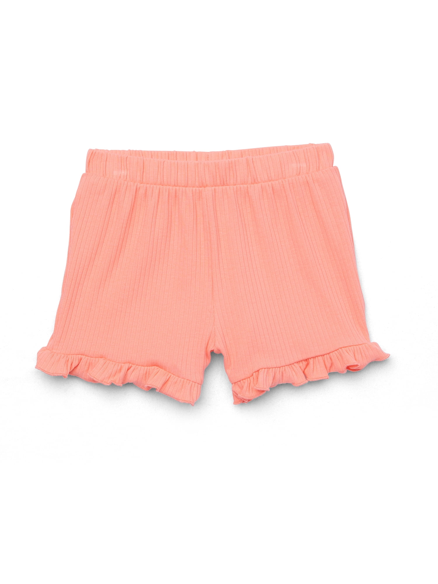 Garanimals Toddler Girl Ruffle Solid Rib Shorts, Sizes 18M-5T - Walmart.com