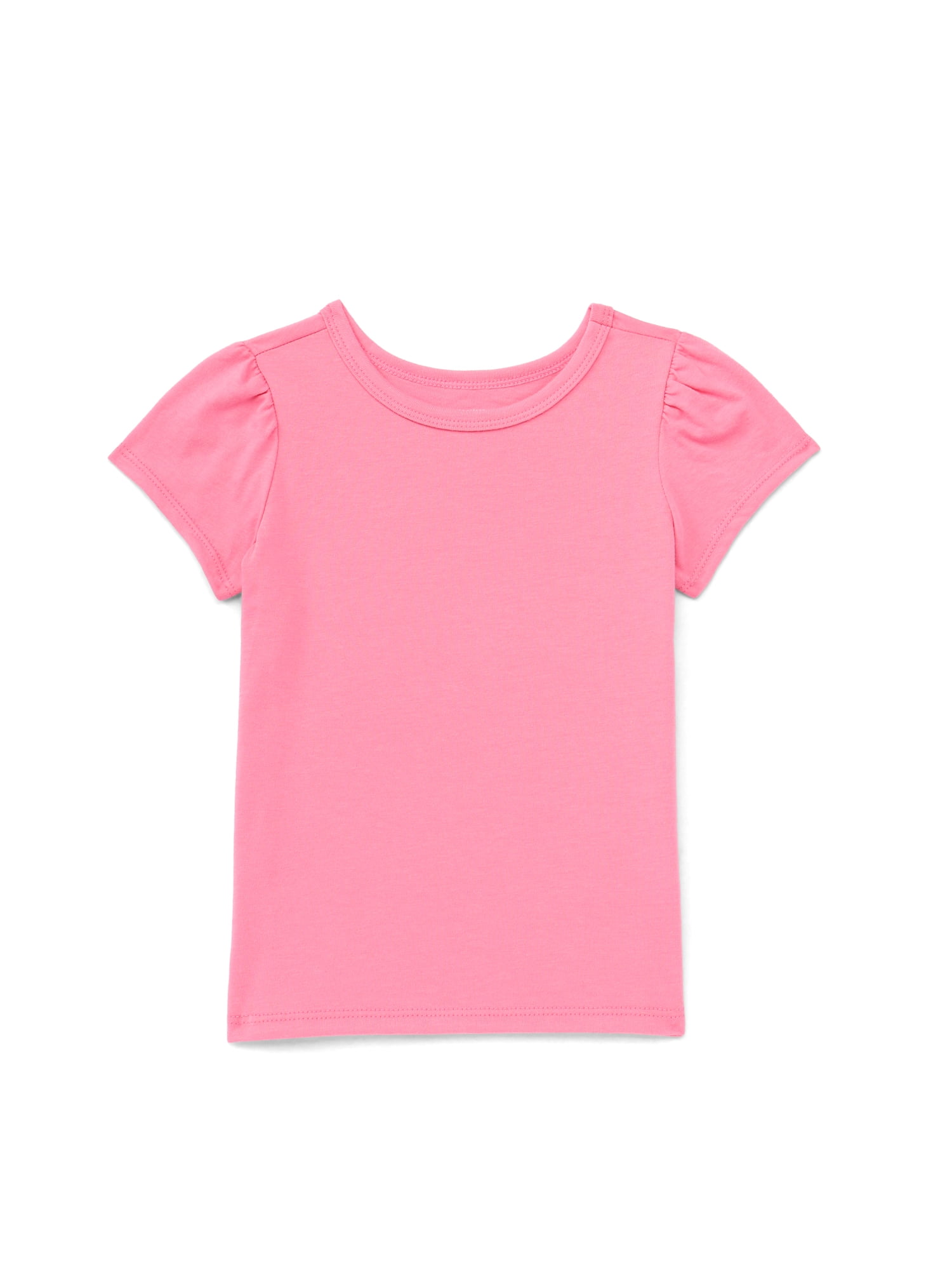 Garanimals Toddler Girl Short Puff Sleeve Solid T-Shirt, Sizes 18M-5T ...