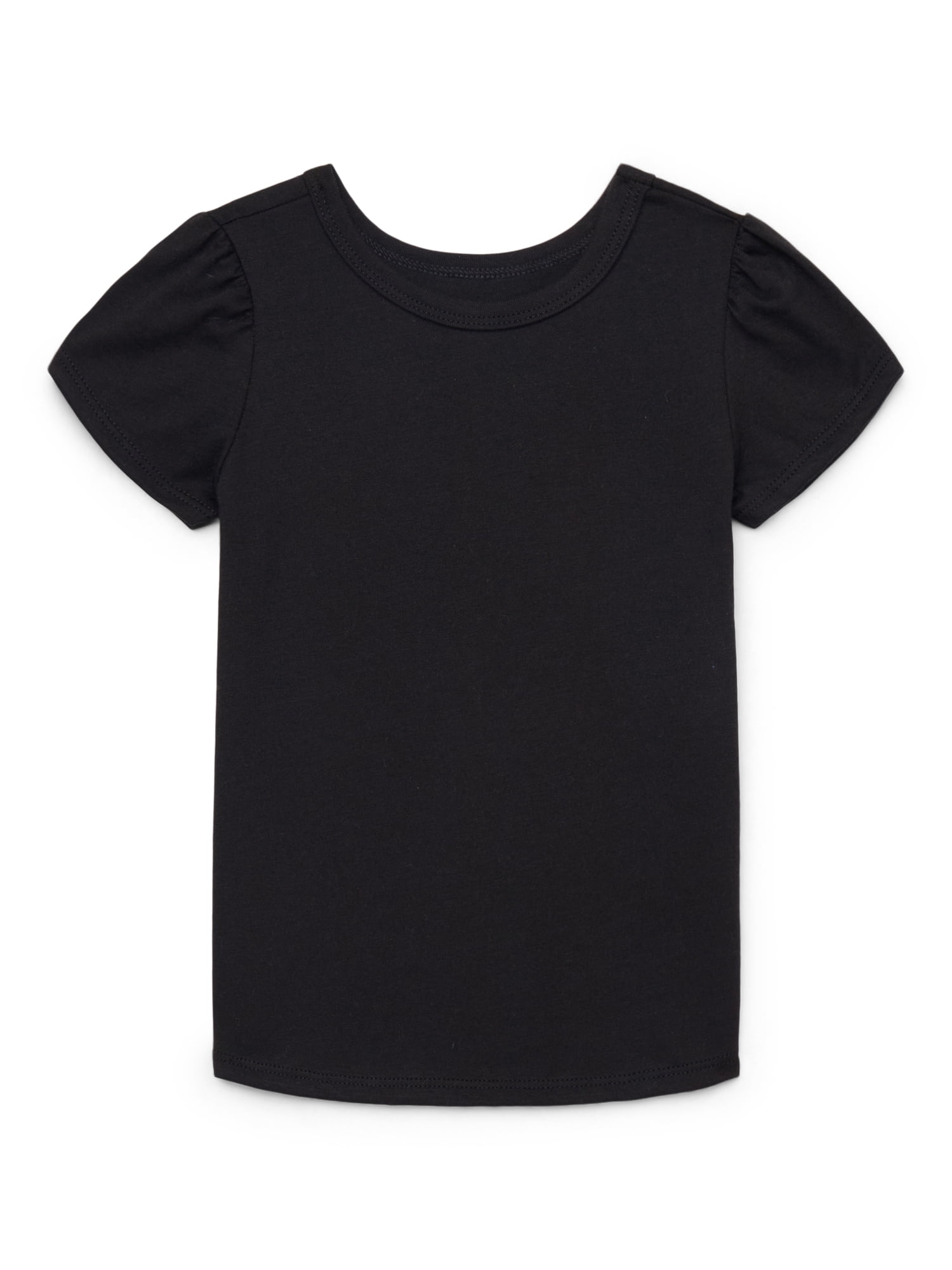 Garanimals Toddler Girl Short Puff Sleeve Solid T-Shirt, Sizes 18M-5T ...