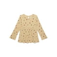 Garanimals Toddler Girls Babydoll Pointelle Top with Long Sleeves ...