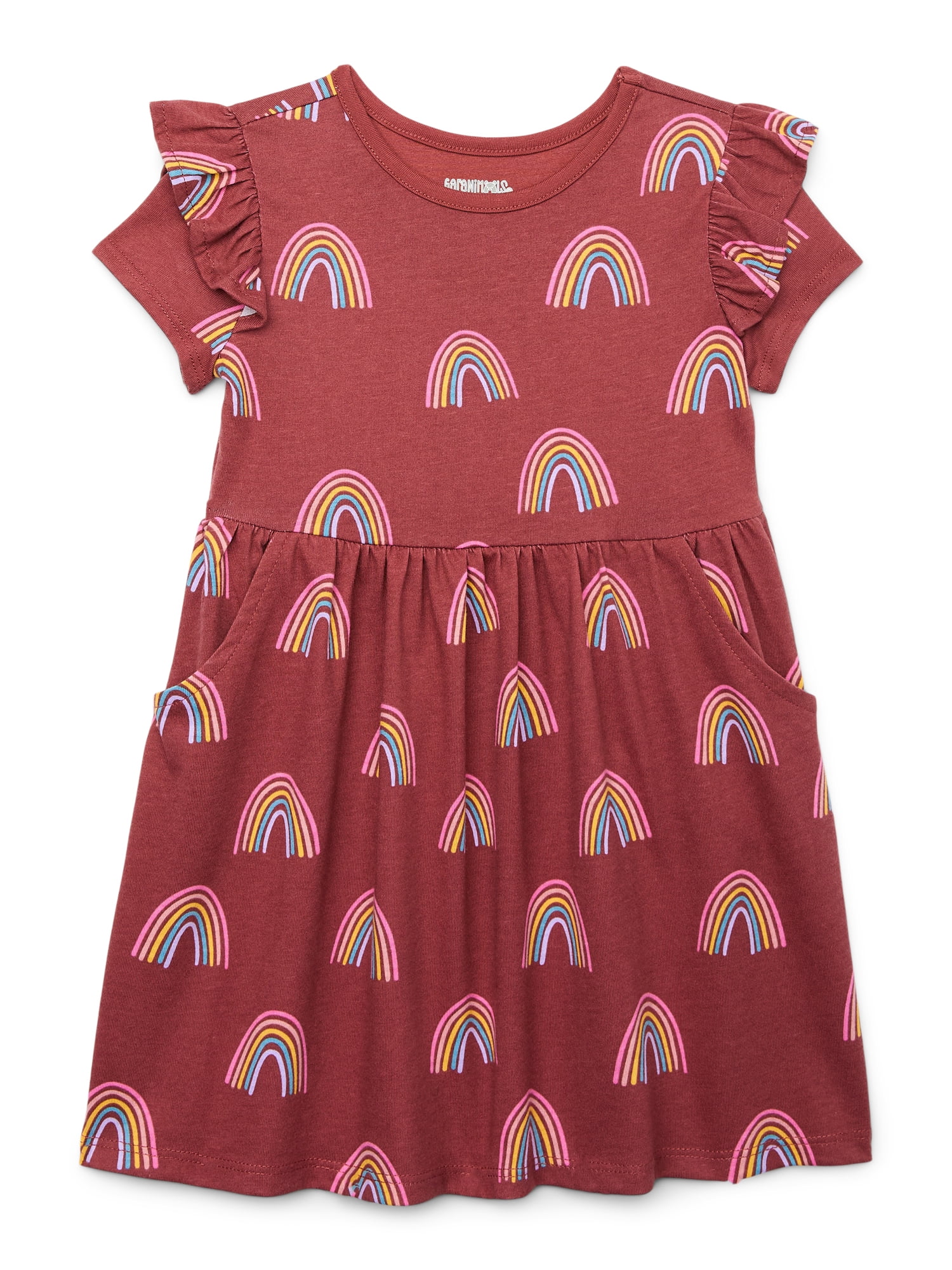 Garanimals Toddler Girls Flutter Sleeve Print Dress - Walmart.com