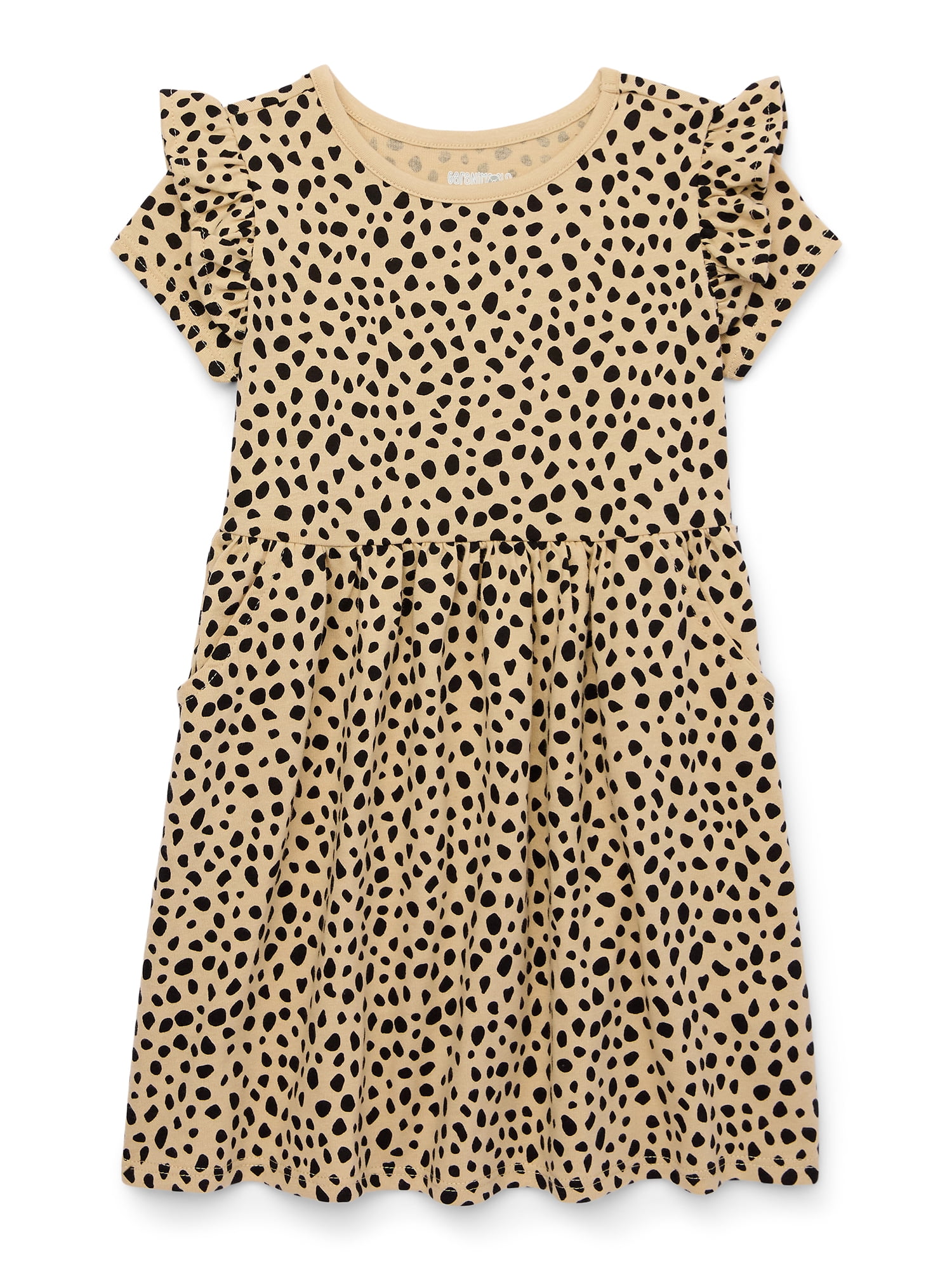 Garanimals Toddler Girls Flutter Sleeve Print Dress, Sizes 18M-5T ...