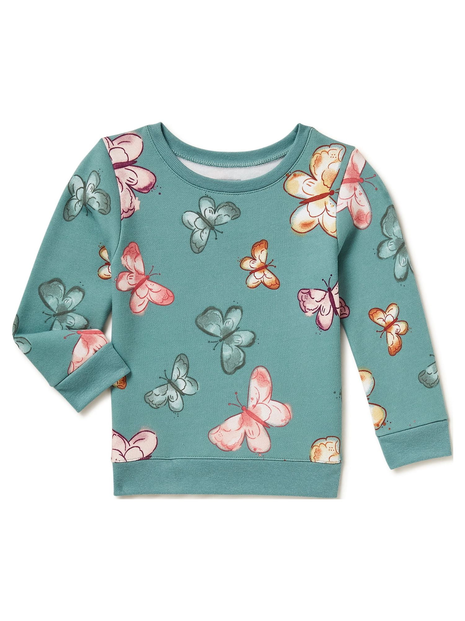 Garanimals Toddler Girls Long Sleeve Print Fleece Top, Sizes 2T-5T ...