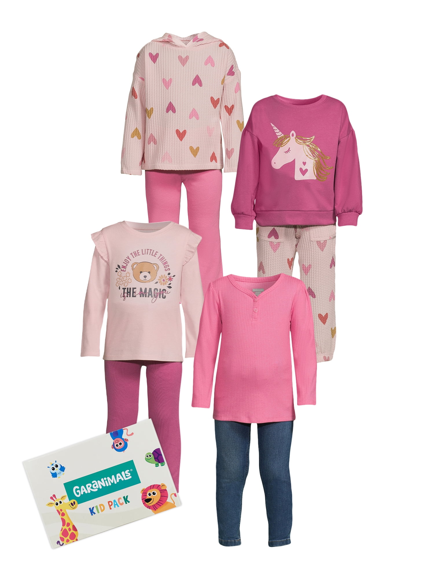 Garanimals Toddler Girls Mix and Match Long Sleeve Tops and Bottoms Kid ...
