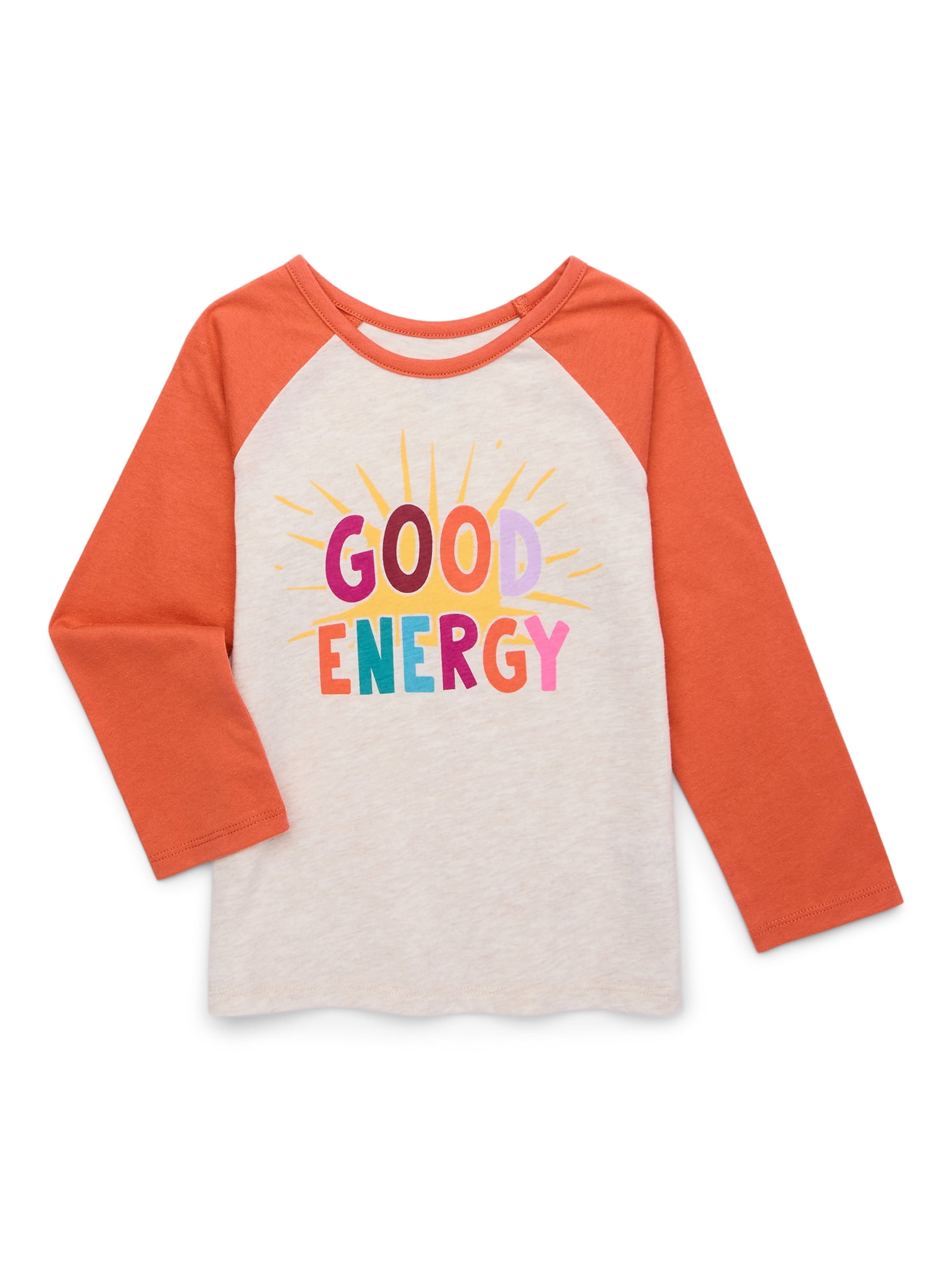 Garanimals Toddler Girls Raglan Tee with Long Sleeves, Sizes 18M-5T ...