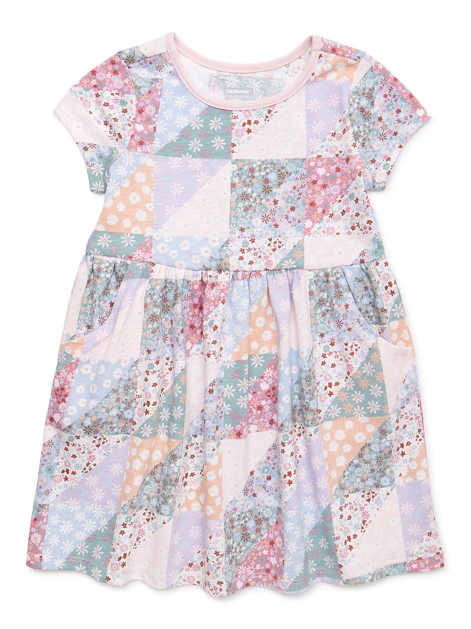 Garanimals Toddler Girls Skater Dress with Pockets, Sizes 12M -5T ...