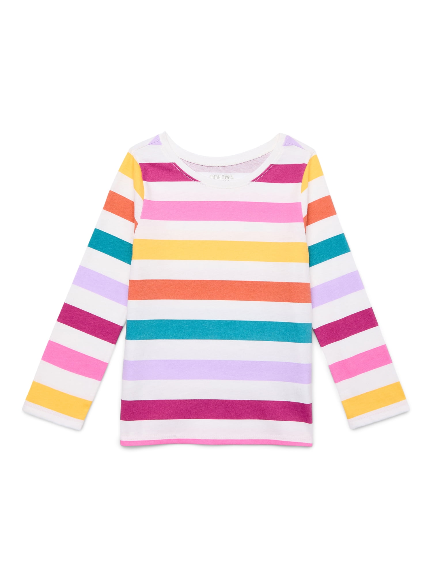 Garanimals Toddler Girls Raglan Tee with Long Sleeves, Sizes 18M-5T ...