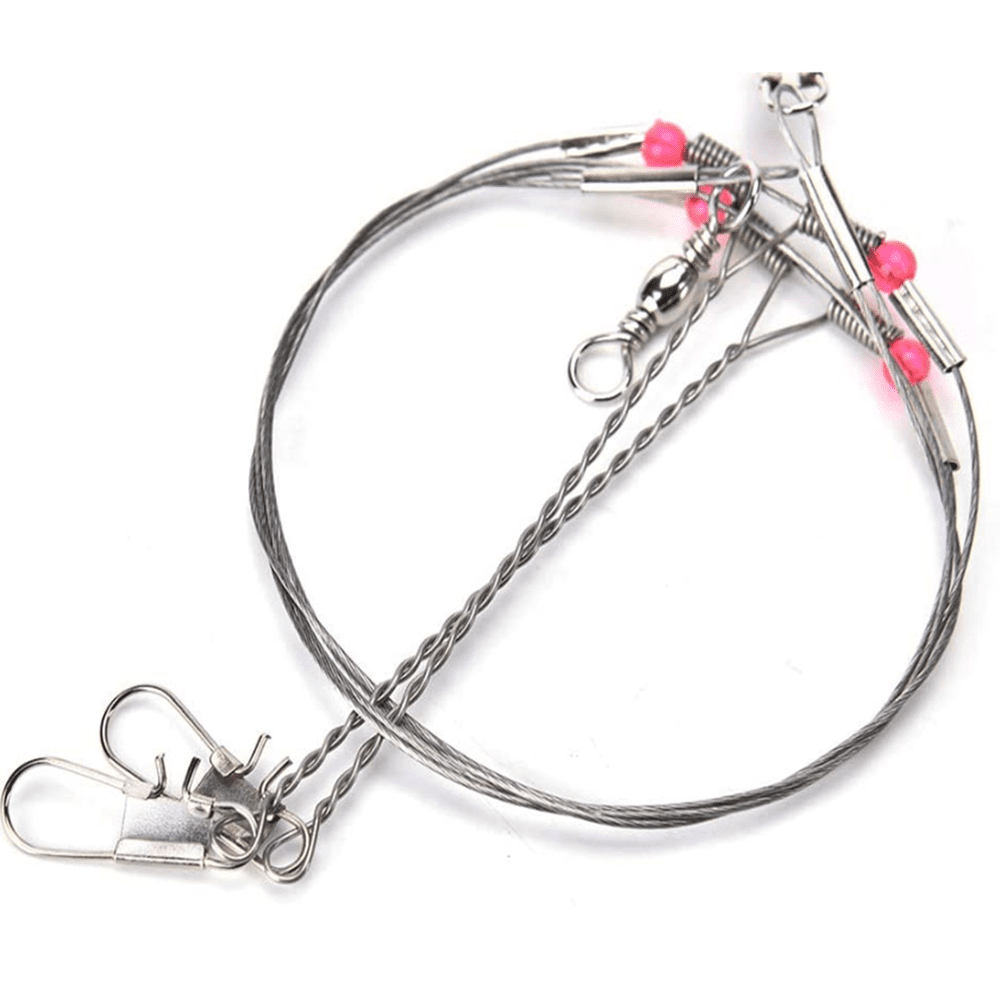 Garayma 20pcs Wire Trace Leader Rig Stainless Steel 2 Arm Fishing Rigs ...