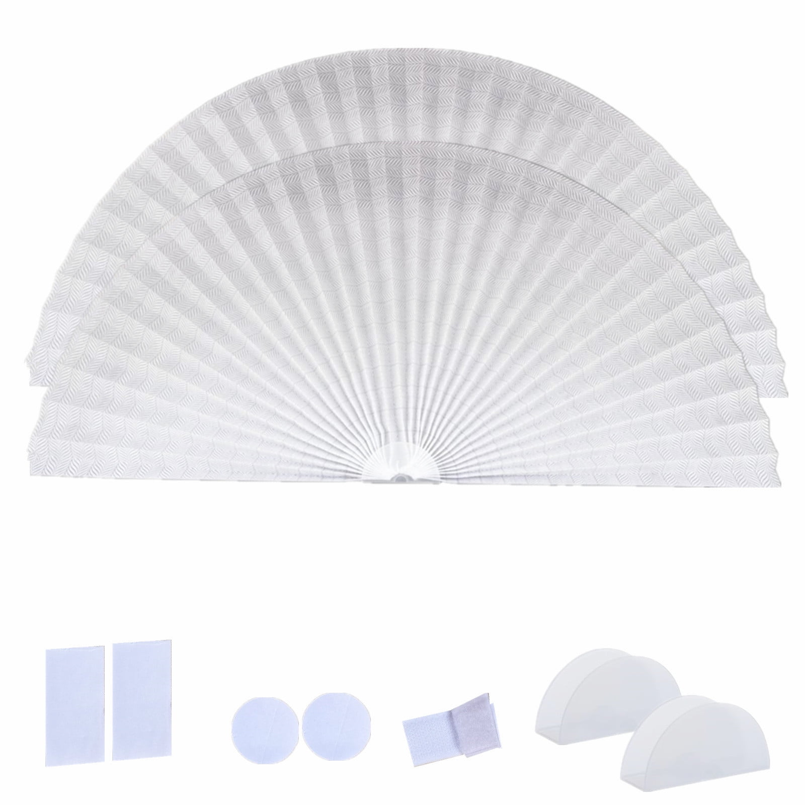 Garayma 2PCS Ripple Shape Arch Window Pleated Blinds Half Circle Window ...