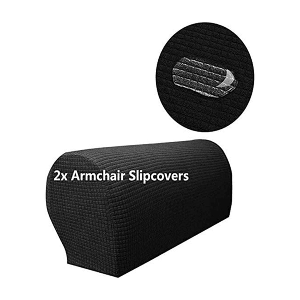 Garayma Armrest Covers Stretch Fabric Armrest Covers 2pcs Anti-Slip ...