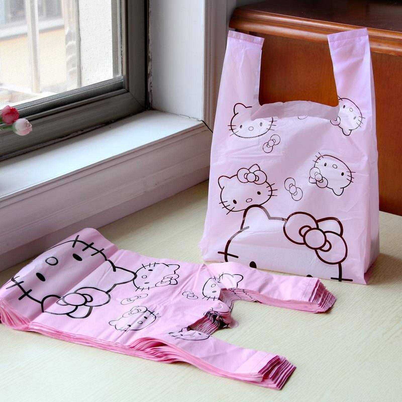 Garbage Bag Cute Hello Kitty Cinnamoroll Printing Pink Plastic Storage ...