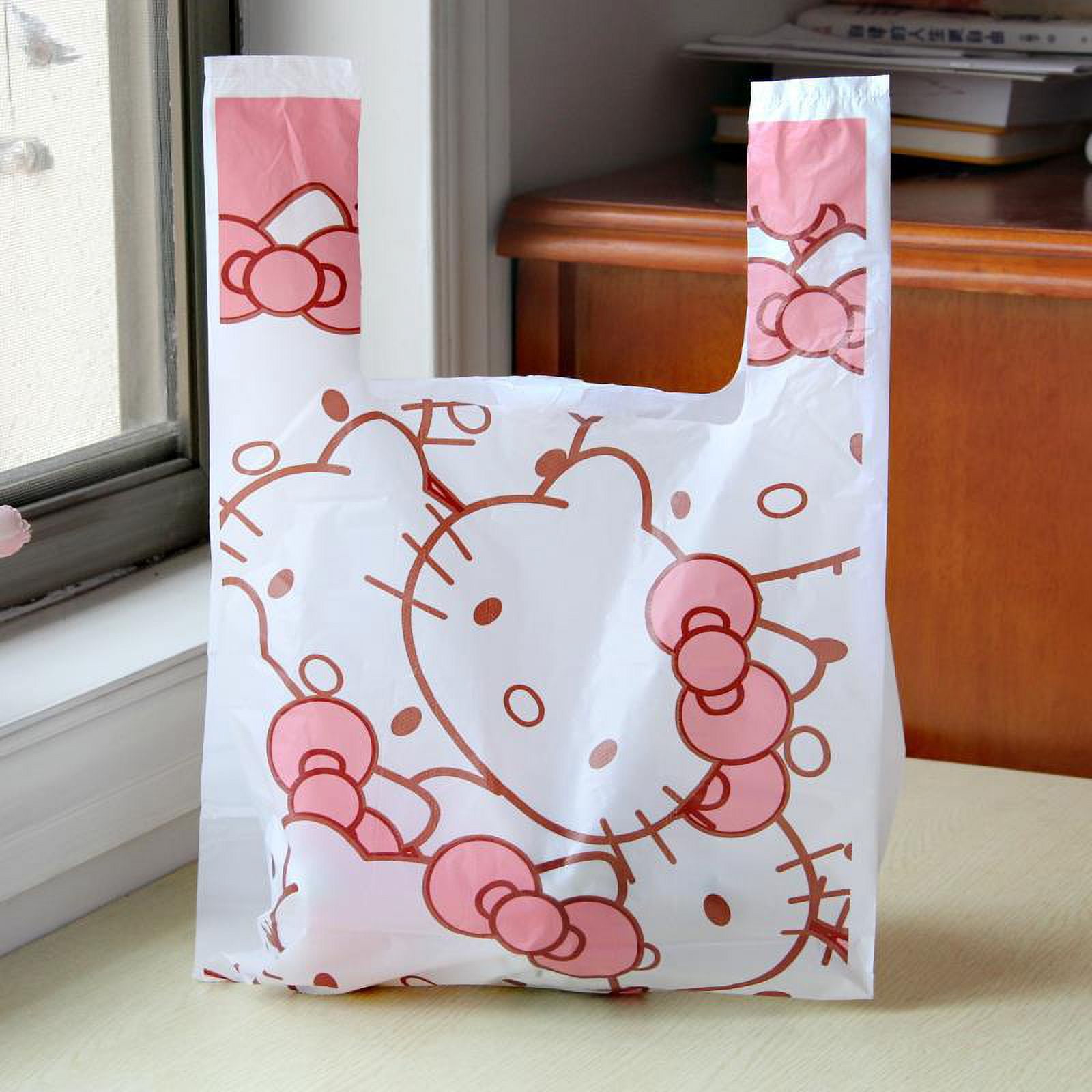 Garbage Bag Cute Hello Kitty Cinnamoroll Printing Pink Plastic Storage ...