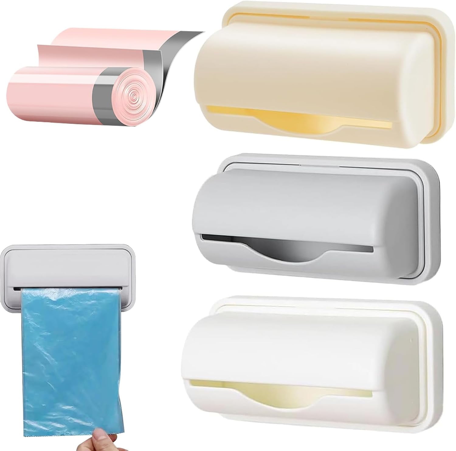 Garbage Bag Dispenser For Inside Trash Can,Peel and Stick Trash Bag ...