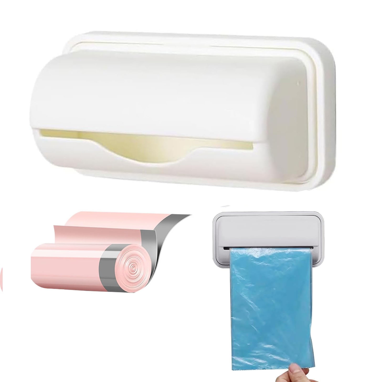 Garbage Bag Dispenser For Inside Trash Can,Peel and Stick Trash Bag ...