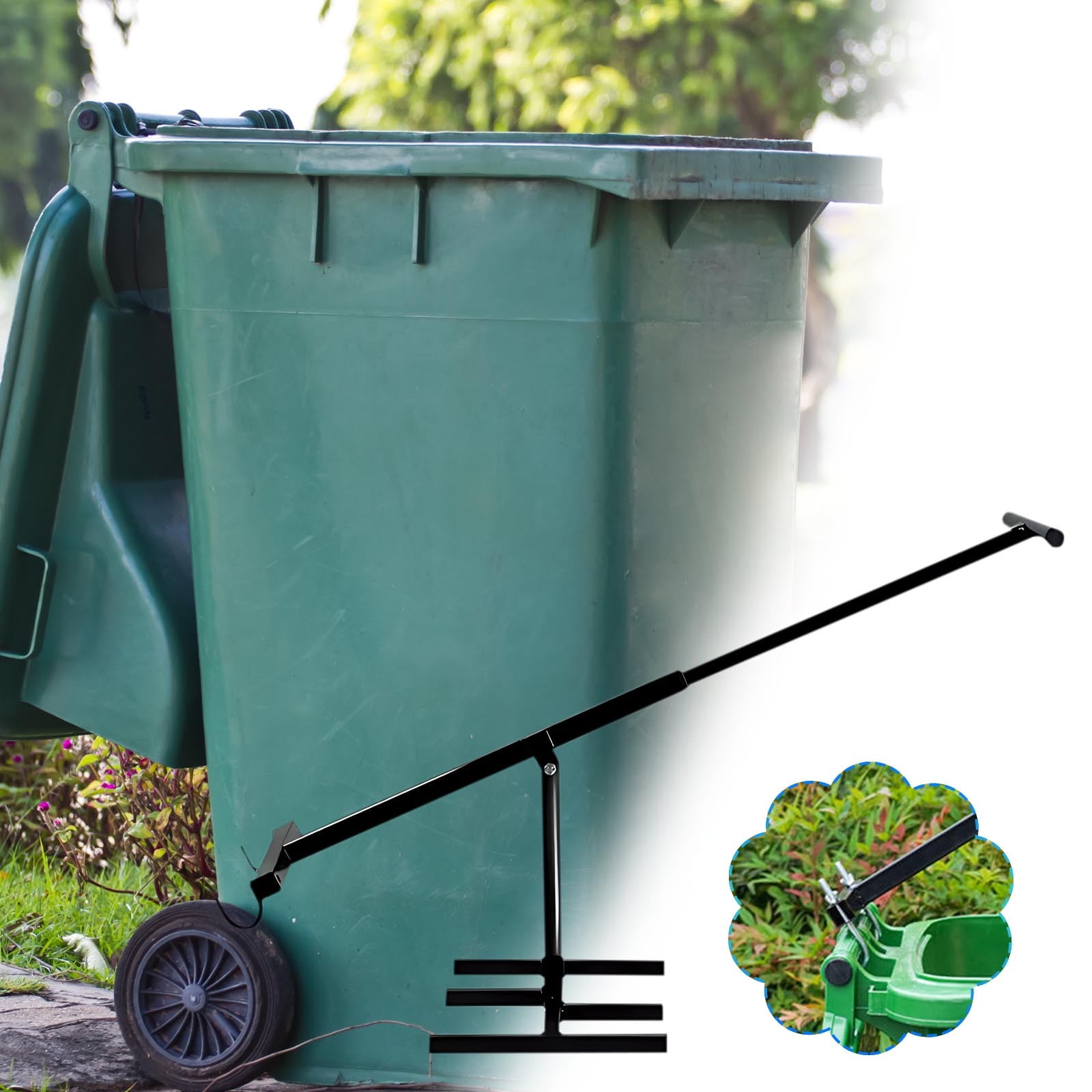 Garbage Can Compactor Contactless Adjustable Handle Manual Garbage Can ...