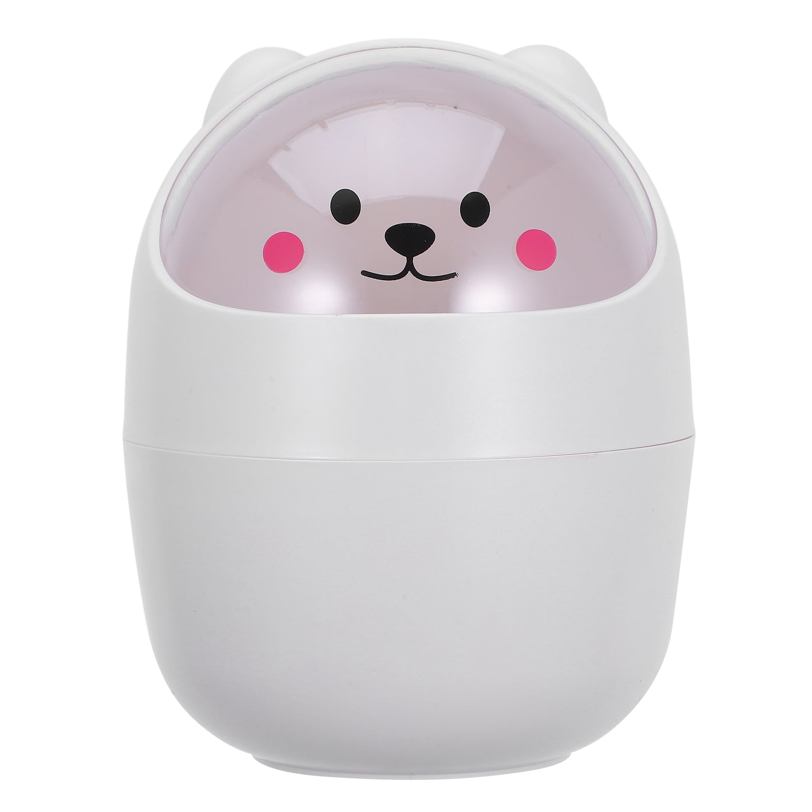 Garbage Can Desktop Waste Bin Storage with Lid Black Bins Office Child ...