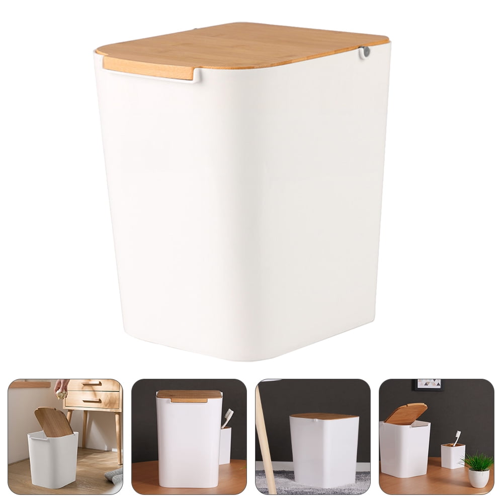 Garbage Can, Plastic Trash Can Modern Garbage Bin Press-type Trash ...
