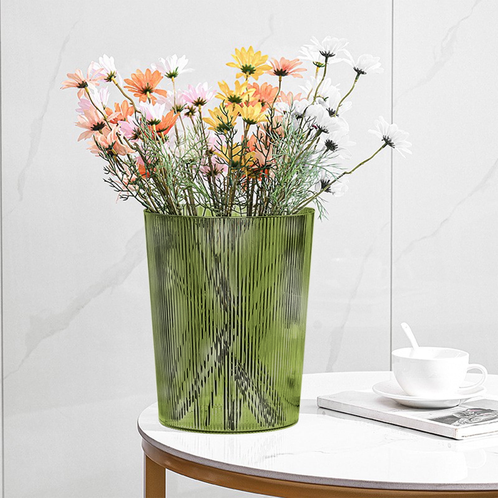 Garbage Cans Hwkond Vertical Light Translucent Large Capacity Trash Can ...