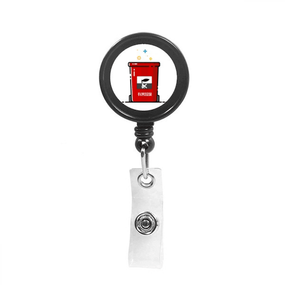 Garbage Classification Garbage Can Retractable Keychain Badge Holder ID ...