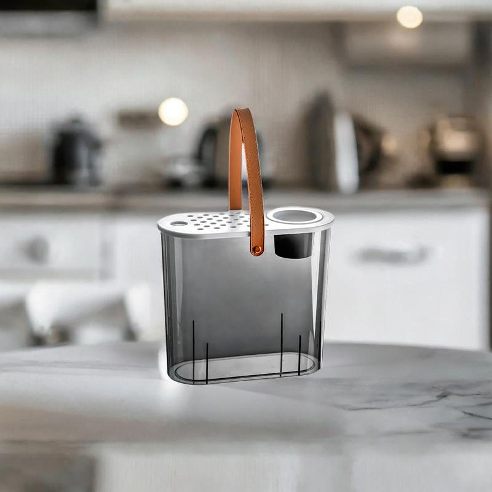 Garbage Container Waste Basket Clear Coffee Table Drain Bucket ...