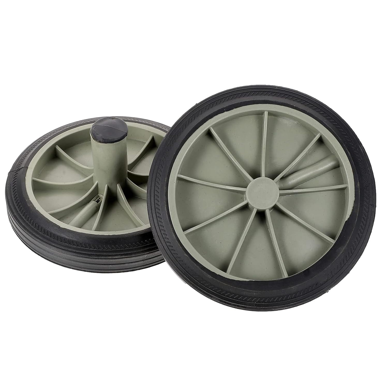 Garbage Container Wheels 2Pcs Trash Can Garbage Can Rubber Replacement ...