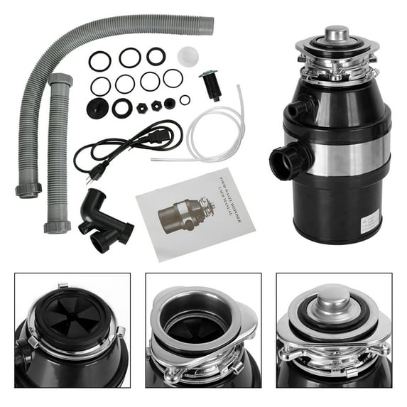 High-Performance 3/4 HP Garbage Disposal, 2800 RPM Under Sink Food ...
